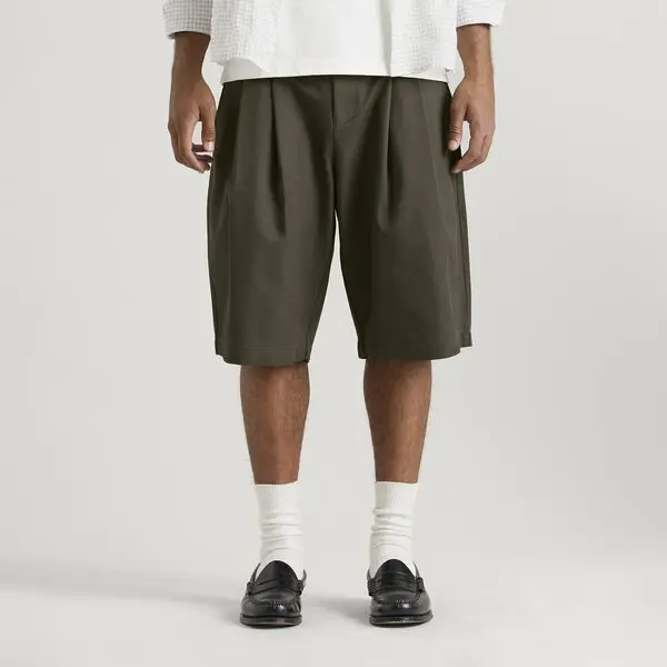 PORTER JAMES Double Pleated Shorts