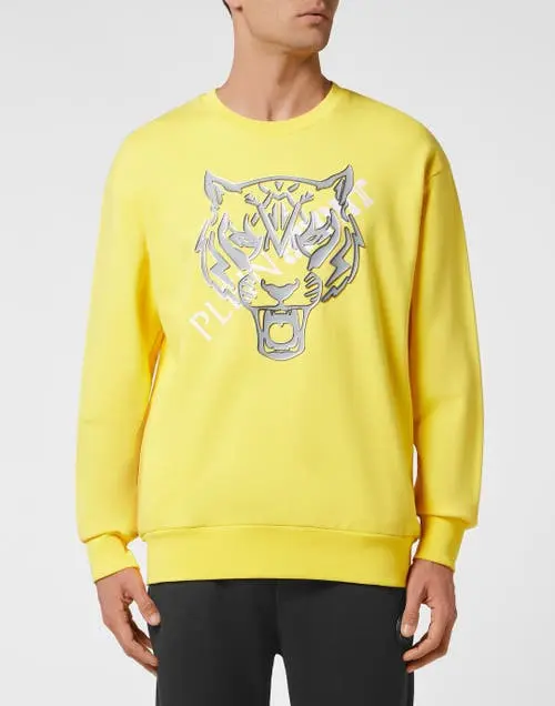 PLEIN SPORT Longsleeve Sweatshirt Tiger - Yellow