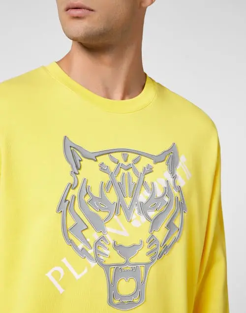 PLEIN SPORT Longsleeve Sweatshirt Tiger - Yellow