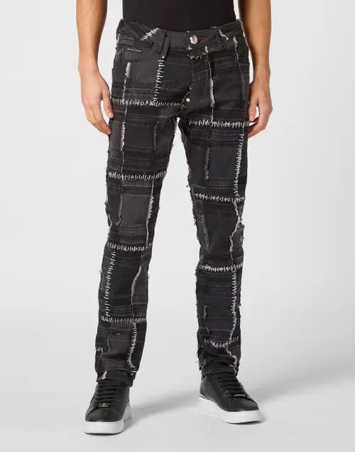 Philipp Plein Denim Trousers Super Straight Cut