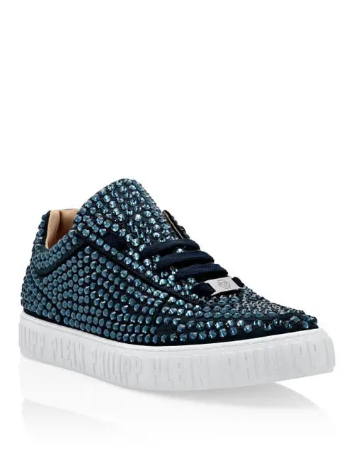 Philipp Plein Crystal Notorious Lo-top With Crystals - Darkblue