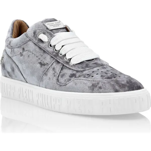 Philipp Plein Velvet Lo-top Sneakers Plein Hurricane - Grey