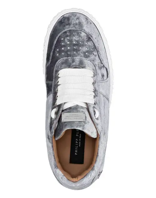 Philipp Plein Velvet Lo-top Sneakers Plein Hurricane - Grey