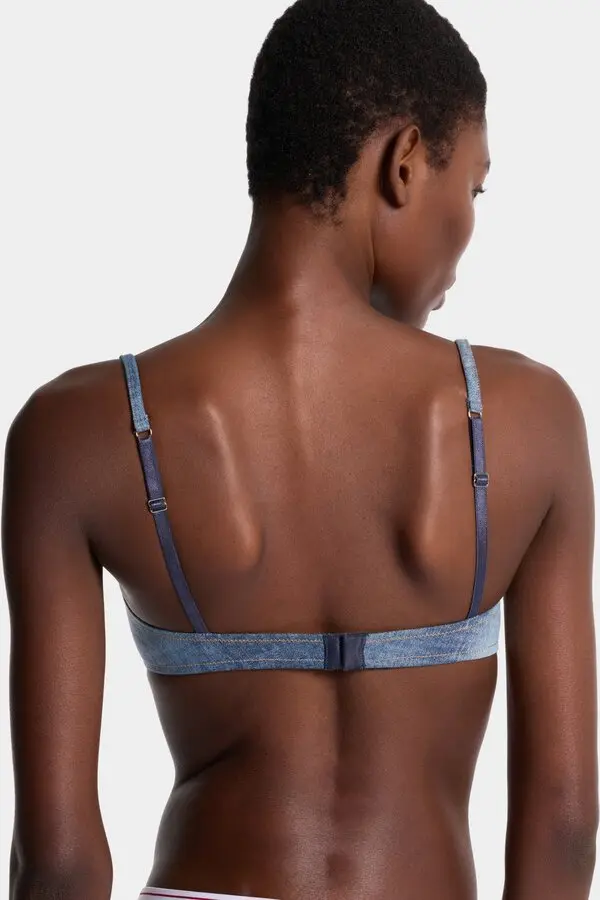 Dsquared2 Tape Balconette Bra - Light Blue