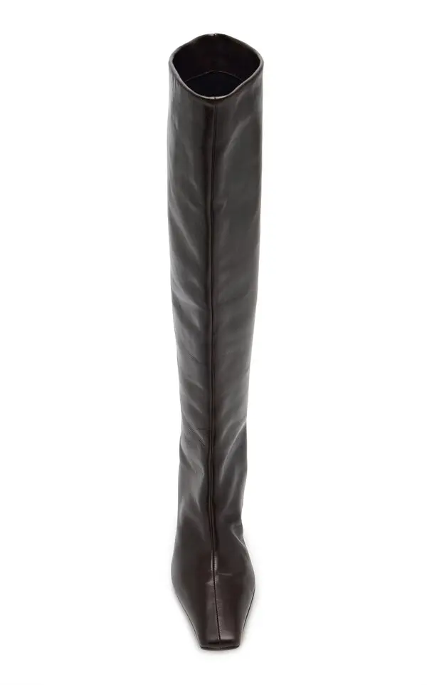 Khaite One Knee-high Leather Boots