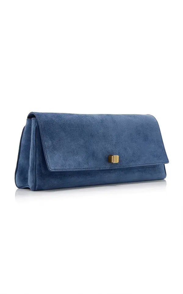 Khaite Audrey Suede Clutch