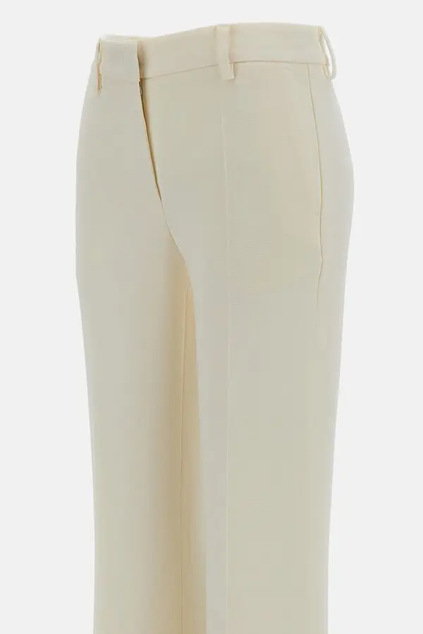 Alberto Biani Pantalone Flare Cady - White