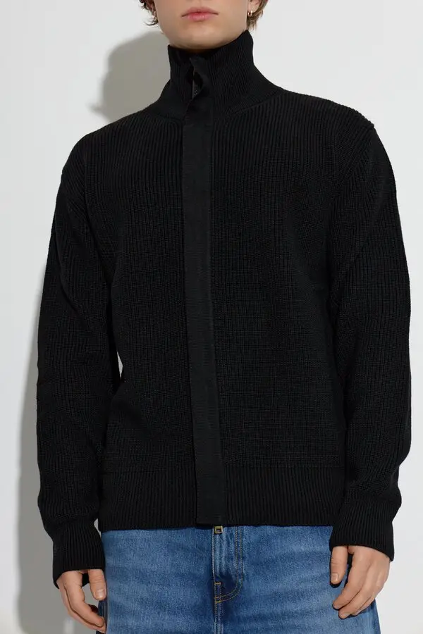 Woolrich Wool Cardigan With Stand-up Collar