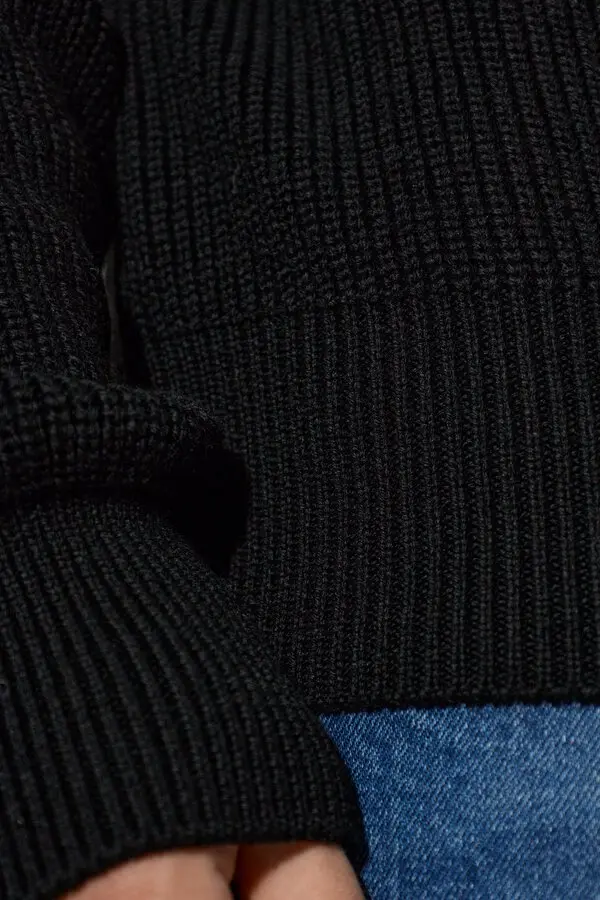 Woolrich Wool Cardigan With Stand-up Collar