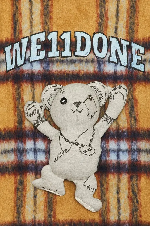 We11Done Teddy Doodle Check Pattern Jacket