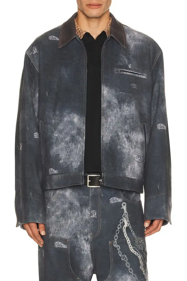 We11Done Trompe L'oeil Denim Jacket - Black