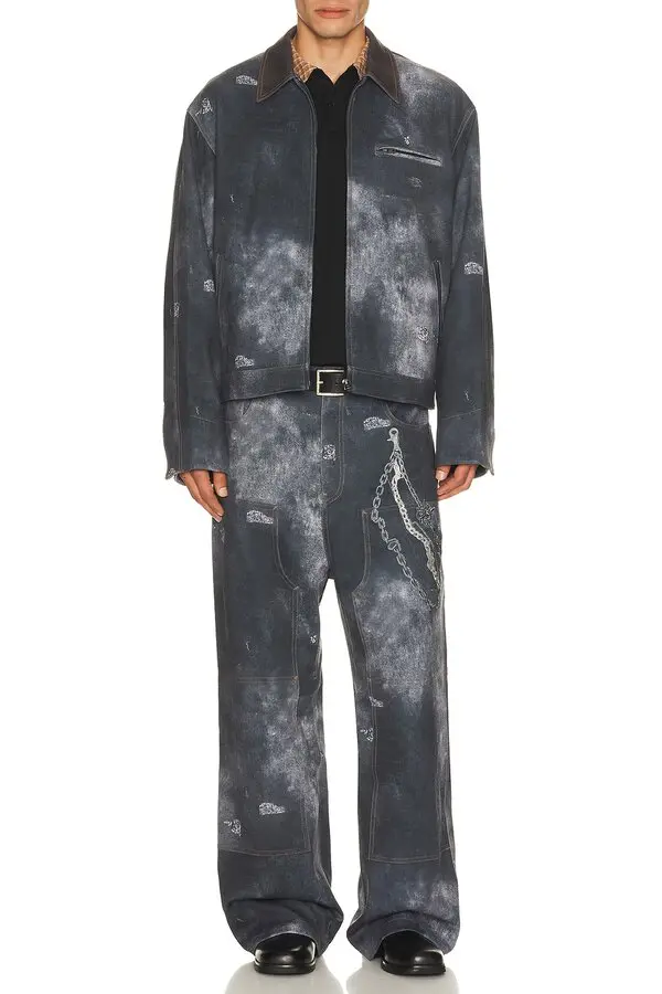 We11Done Trompe L'oeil Denim Jacket - Black