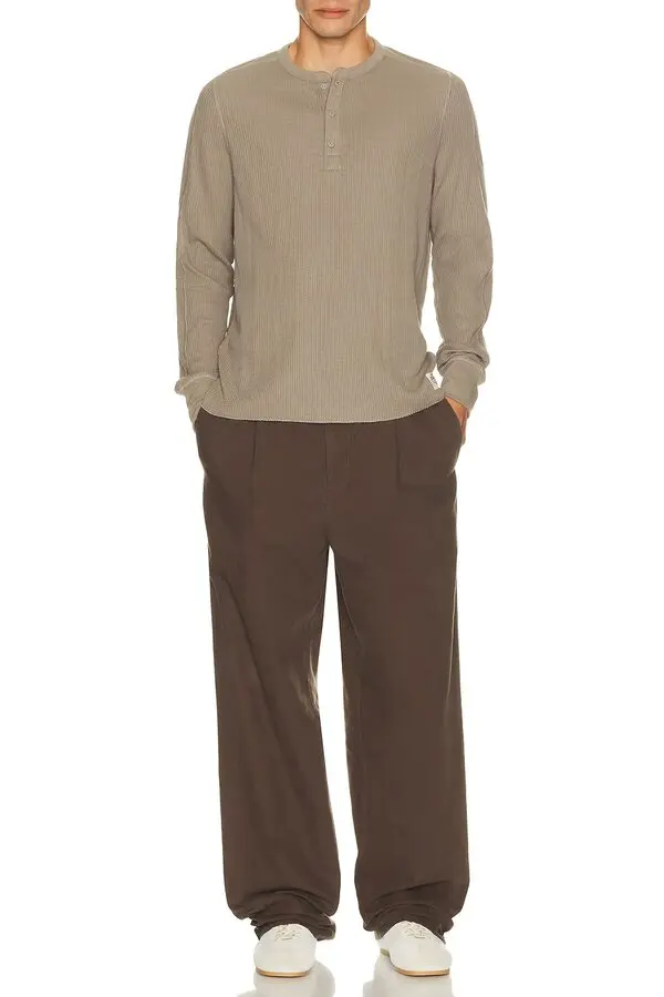 SKIMS Waffle Cropped Slim Henley