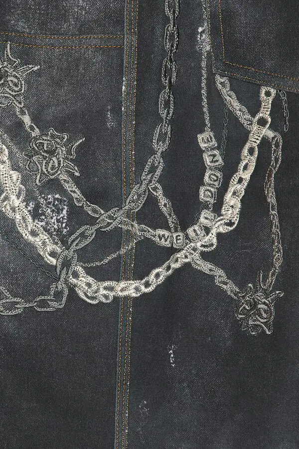 We11Done Trompe L'oeil Denim Carpenter Pants