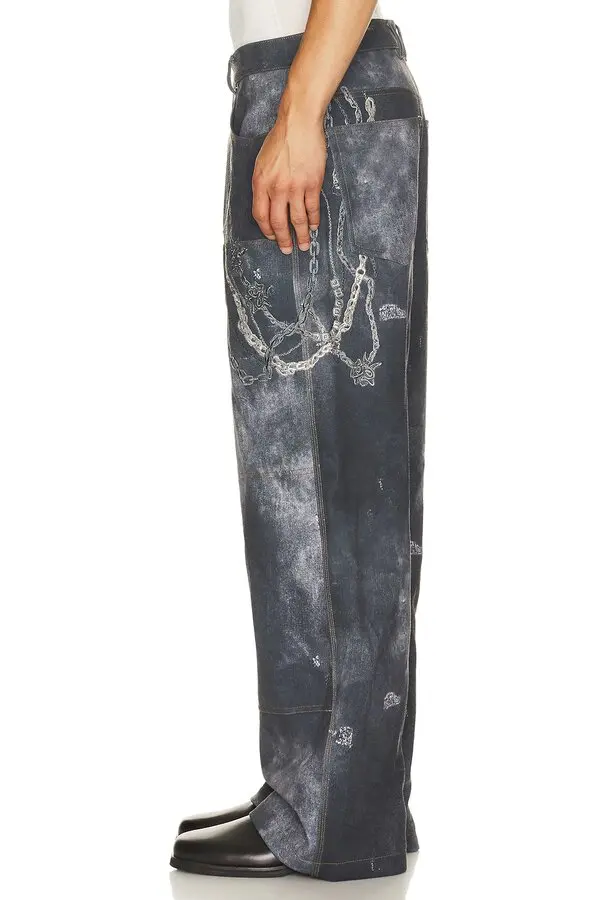 We11Done Trompe L'oeil Denim Carpenter Pants