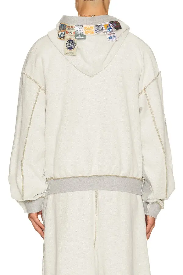 We11Done Inside-out Zip Up Hoodie