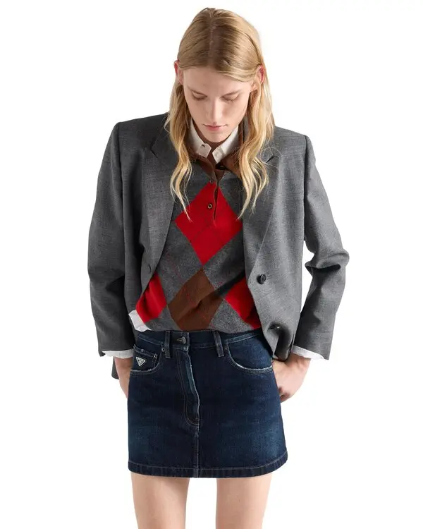 Prada Denim Miniskirt - Blue