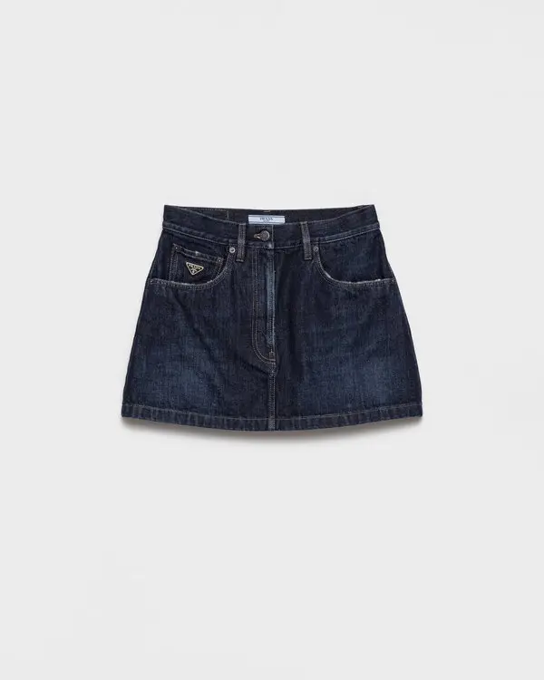 Prada Denim Miniskirt - Navy