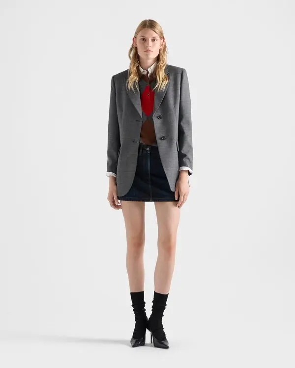 Prada Denim Miniskirt - Navy