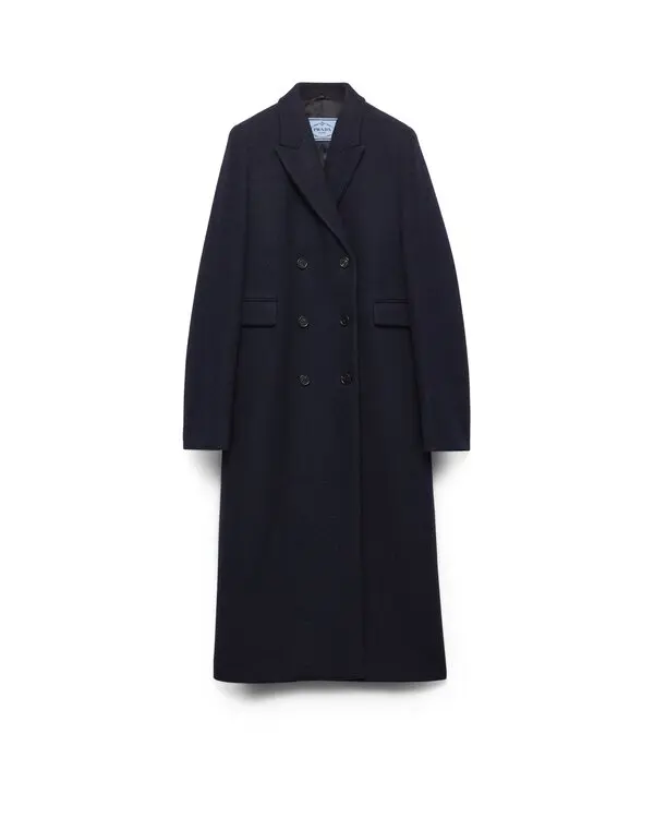 Prada Double-breasted Shetland Wool Coat
