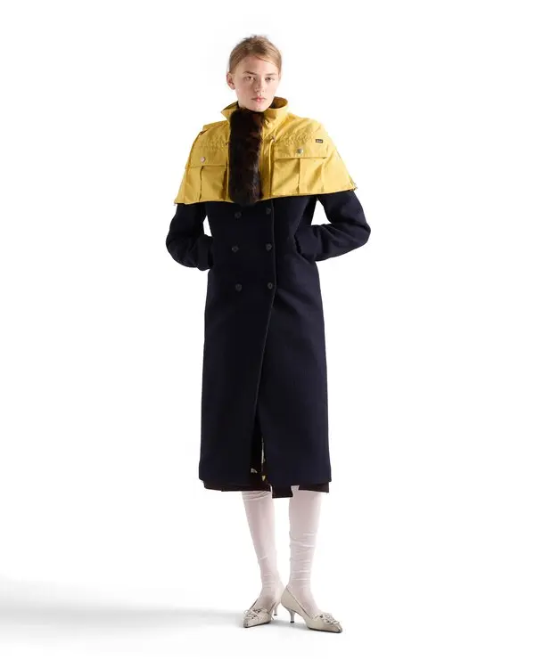 Prada Double-breasted Shetland Wool Coat