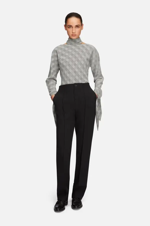 EMILIA WICKSTEAD Alban Trouser In Birdseye Suiting