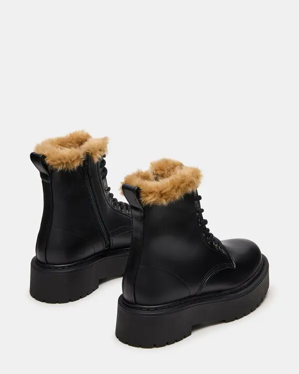 Steve Madden Buffy Faux Fur Lace-up Booties