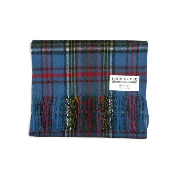 LOOM & COVE Anderson 100% Cashmere Tartan Scarf