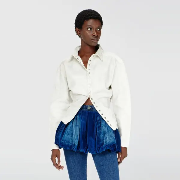 DIESEL® Fitted Shirt In Denim - White