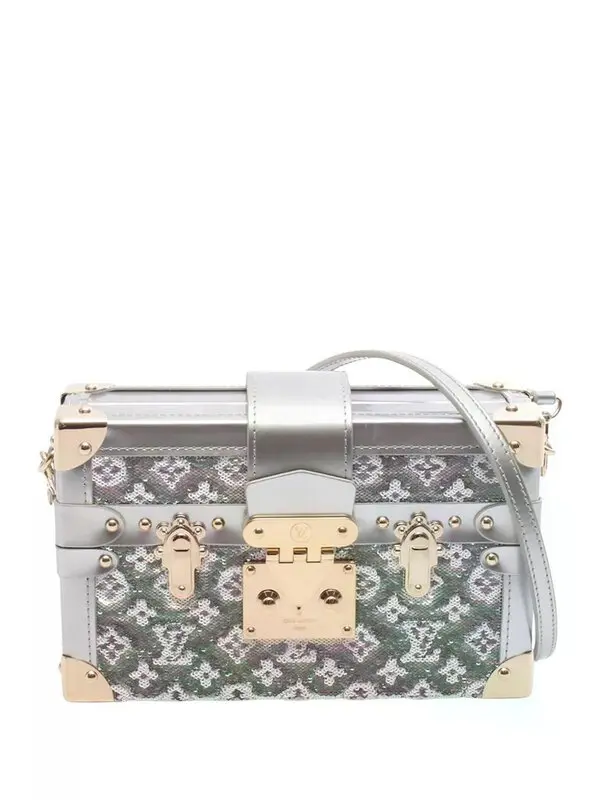 LOUIS VUITTON 2021-2026 Sequins Petite Malle Crossbody Bag - Silver