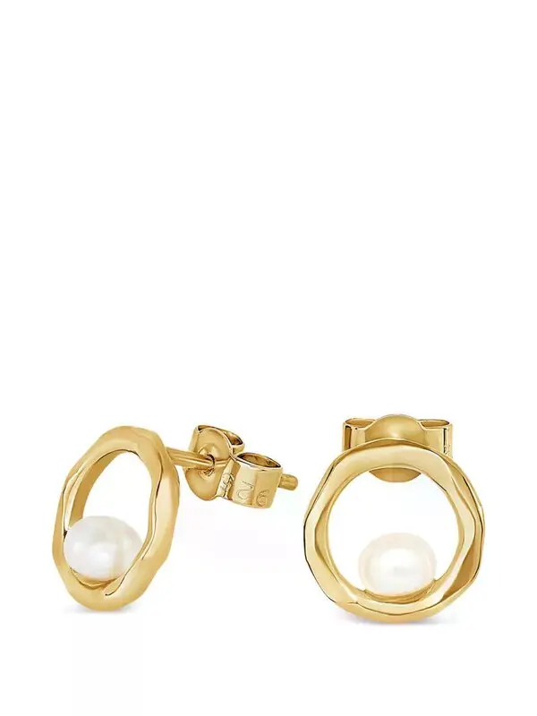 DOWER & HALL Open-circle Pearl Earrings