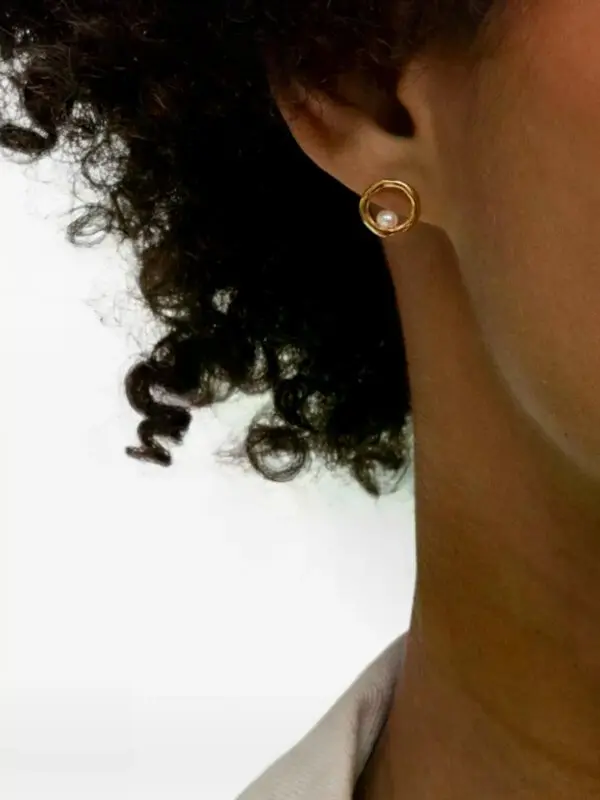 DOWER & HALL Open-circle Pearl Earrings