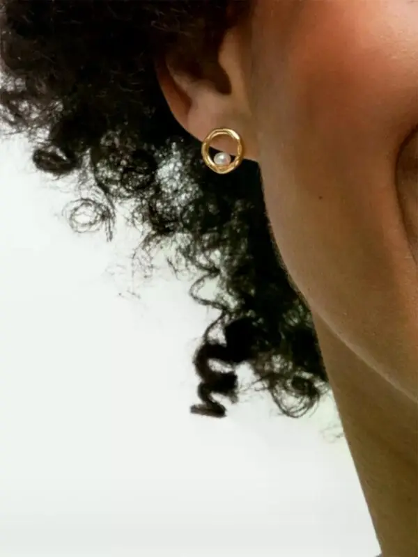DOWER & HALL Open-circle Pearl Earrings