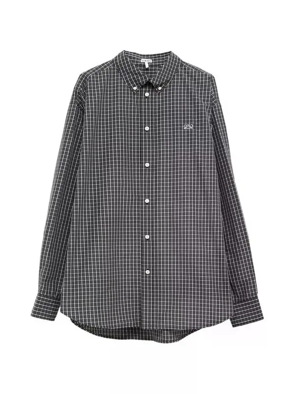 Loewe Anagram-embroidered Checked Shirt