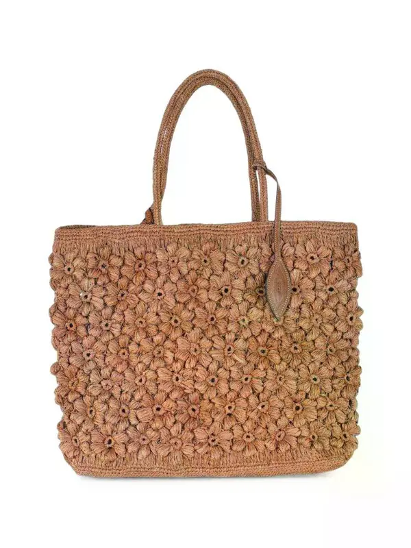 AFAR Floral-appliqué Tote Bag