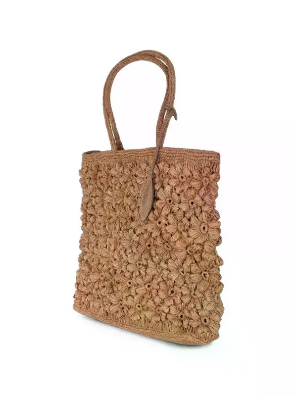 AFAR Floral-appliqué Tote Bag