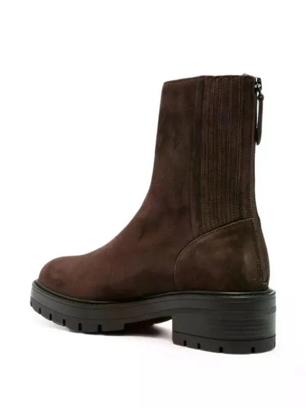 AQUAZZURA Saint Honore Combat Ankle Boots - Brown