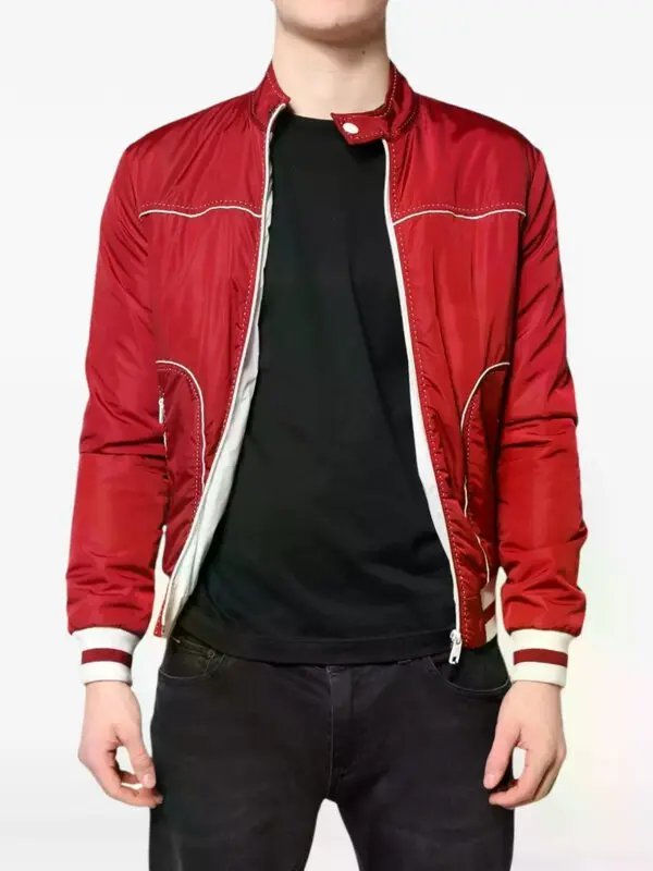 Dolce & Gabbana Contrast-stitched Bomber Jacket - Red