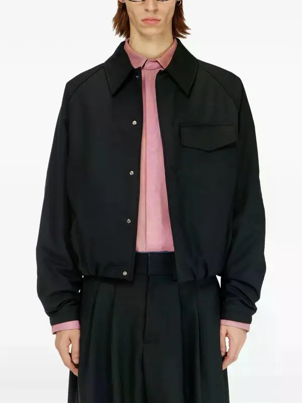 DIESEL® Raglan-sleeve Gathered Bomber Jacket