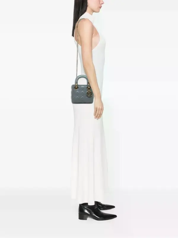 Dior 2018 Mini Lambskin Cannage Lady Satchel