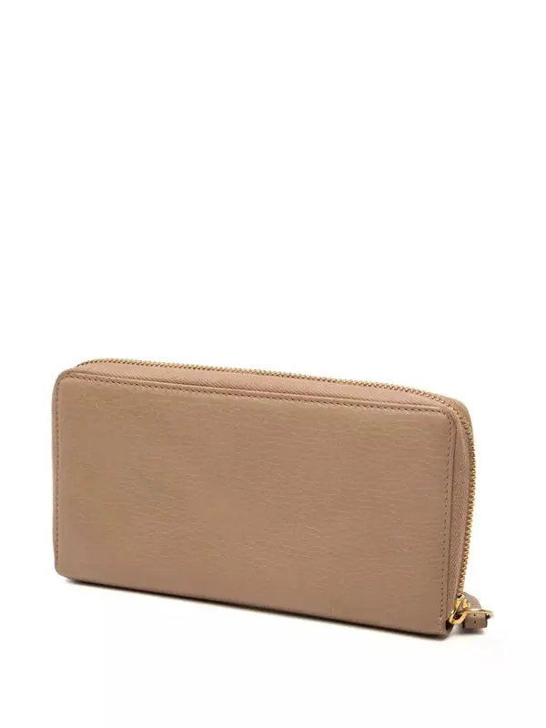Gucci 2016-2026 Gg Marmont Calfskin Zip Around Wallet Long Wallets - Brown