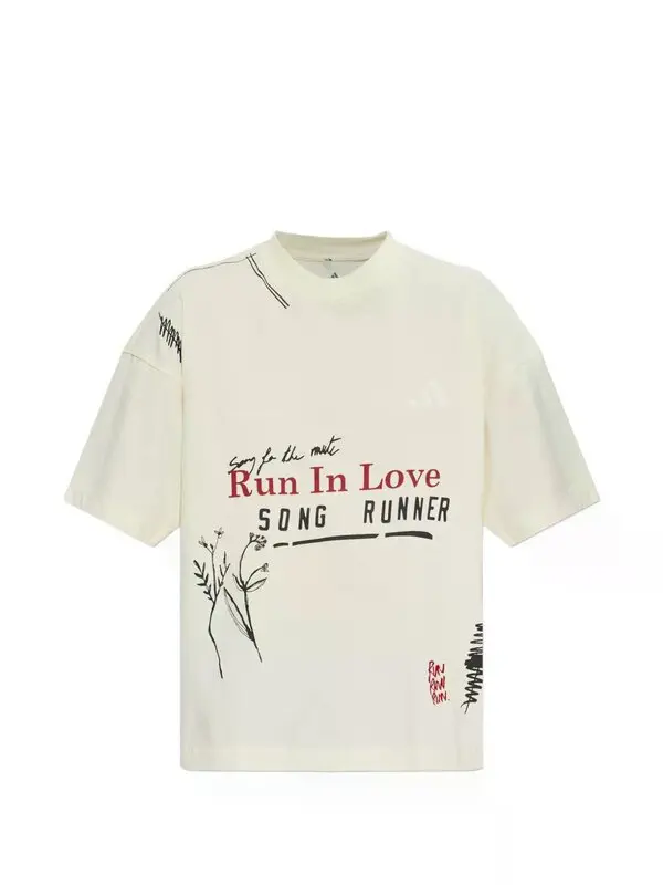 Adidas Xsong For The Mute Graphic-print T-shirt - Neutrals
