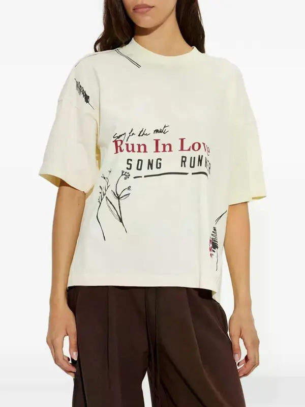 Adidas Xsong For The Mute Graphic-print T-shirt - Neutrals