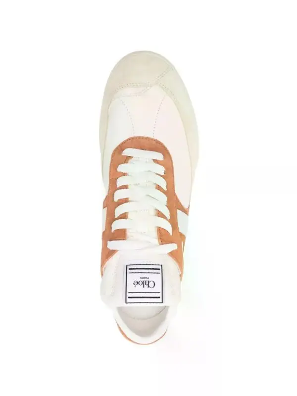 Chloé Panelled Low-top Sneakers - White