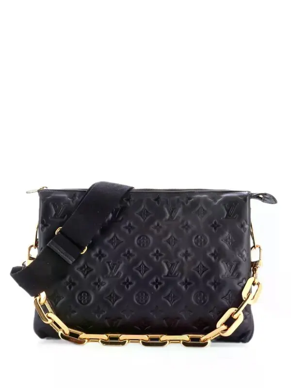 LOUIS VUITTON Coussin Bag Monogram Embossed Lambskin Mm Crossbody Bag