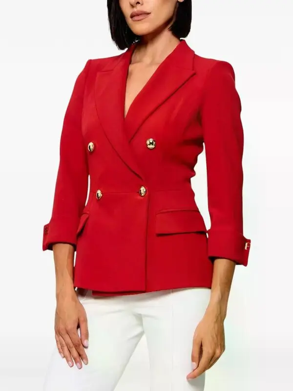 Elisabetta Franchi Double-breasted Peplum-hem Blazer