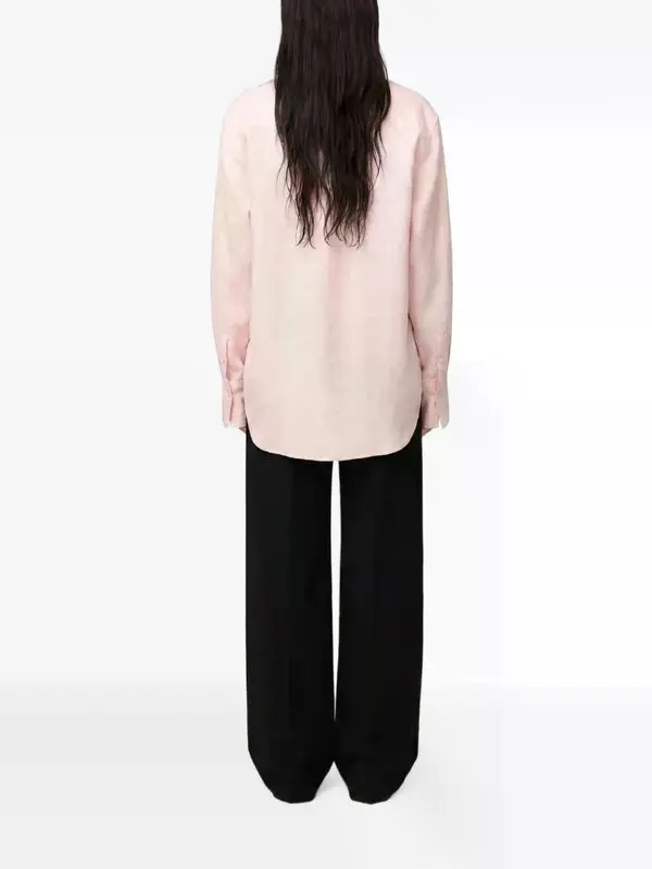 Another Tomorrow Oversized Button-front Shirt