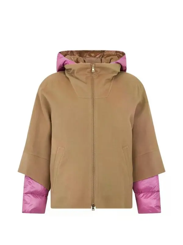 Herno Hooded Layered-sleeve Jacket