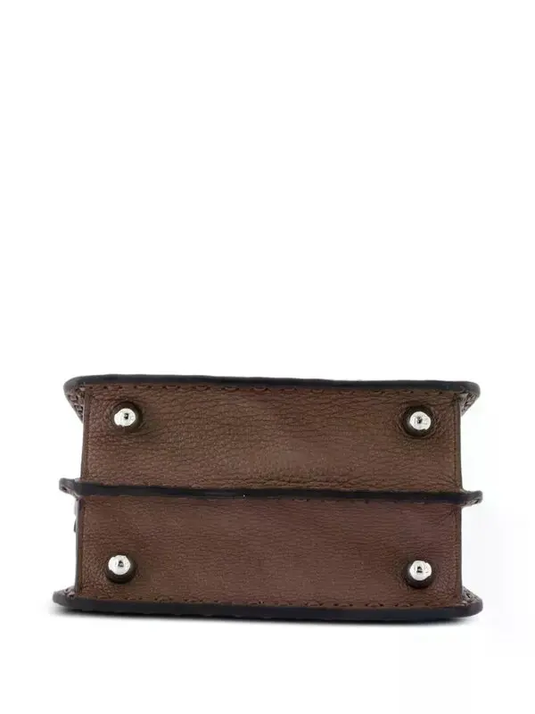 Fendi Selleria Peekaboo Iseeu Bag Leather Petite Satchel - Brown