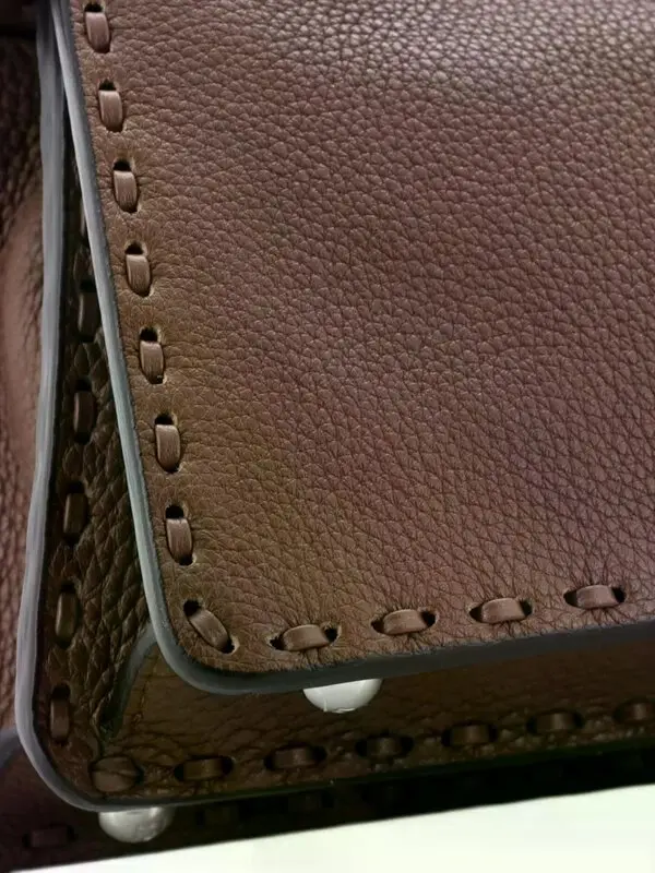 Fendi Selleria Peekaboo Iseeu Bag Leather Petite Satchel - Brown